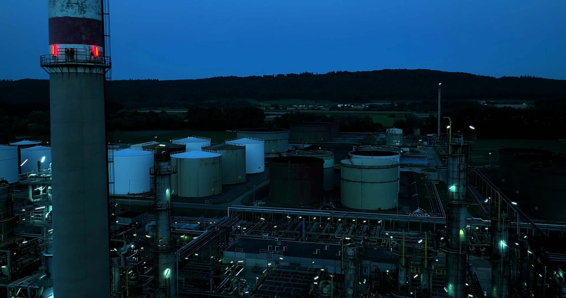 View Of Oil Refinery Gasoline Fuel Factory Stock Footage SBV-347789961 ...