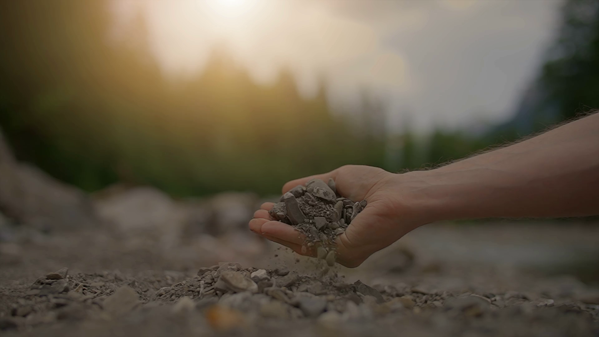 Male Hand Touching Feeling Soil In Hand Stock Footage SBV-348669951 ...