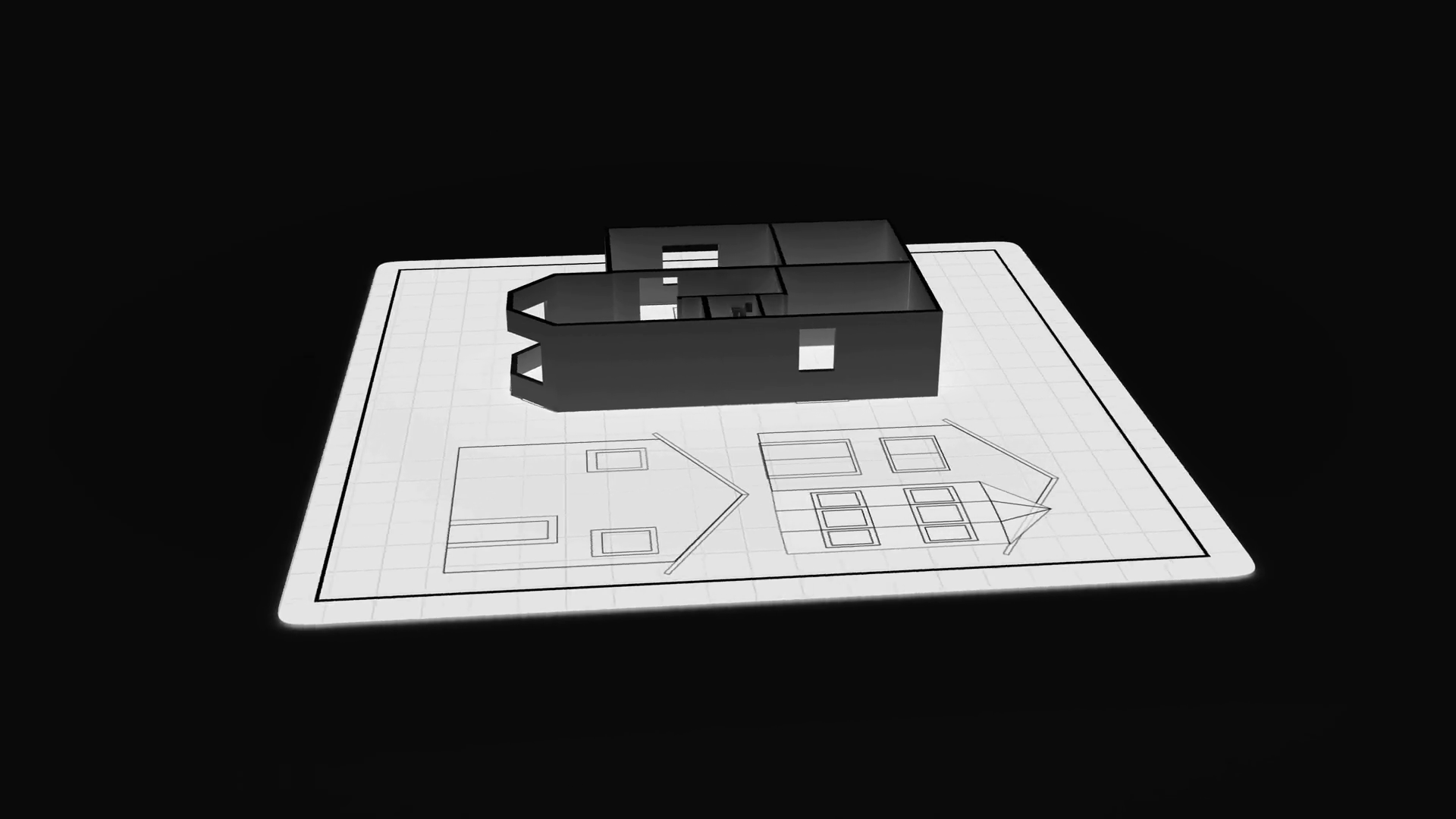 Architecture Home Plan Blueprint Sketch Stock Motion Graphics SBV ...