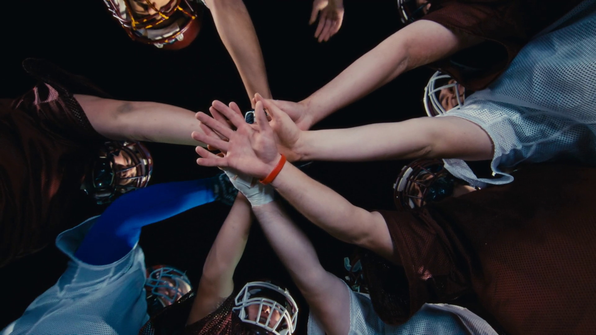 American Football Players Joining Hands In Stock Footage SBV-351695976 ...