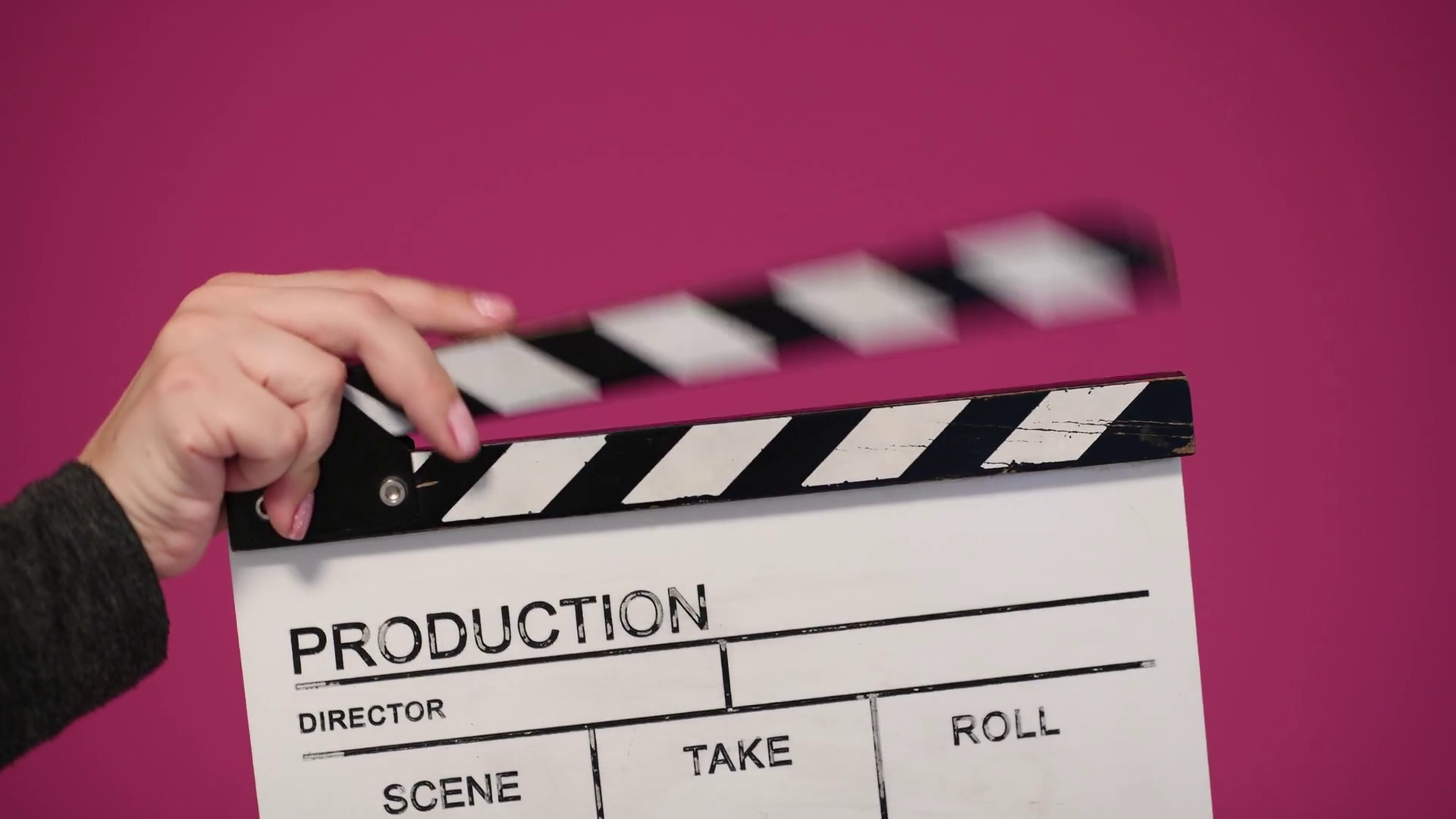 Human Hands Hold Clap With Clapperboard Stock Footage SBV-347021024 ...