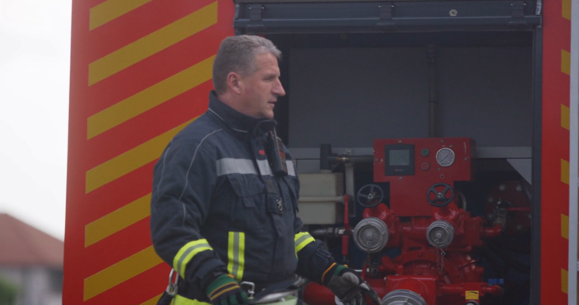 Firefighters Fight Fire Flame To Control Stock Footage SBV-348403931 ...
