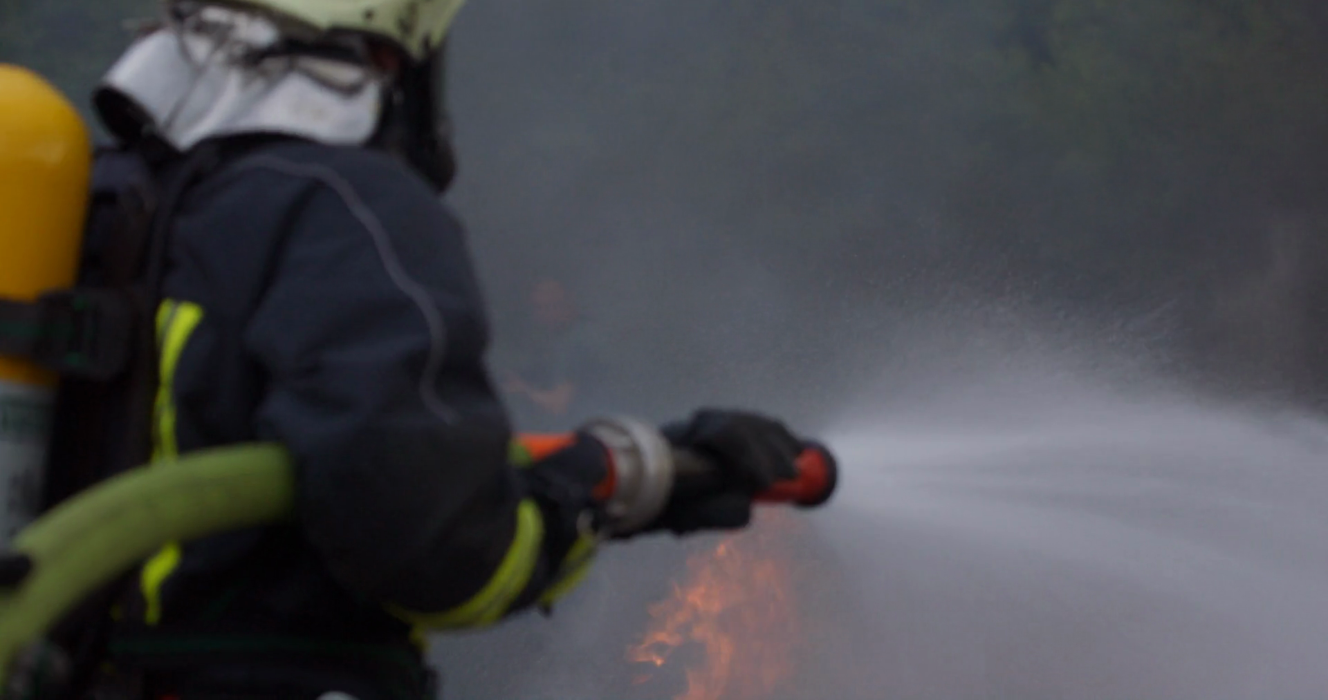 Firefighters Fight Fire Flame To Control Stock Footage SBV-348596437 ...