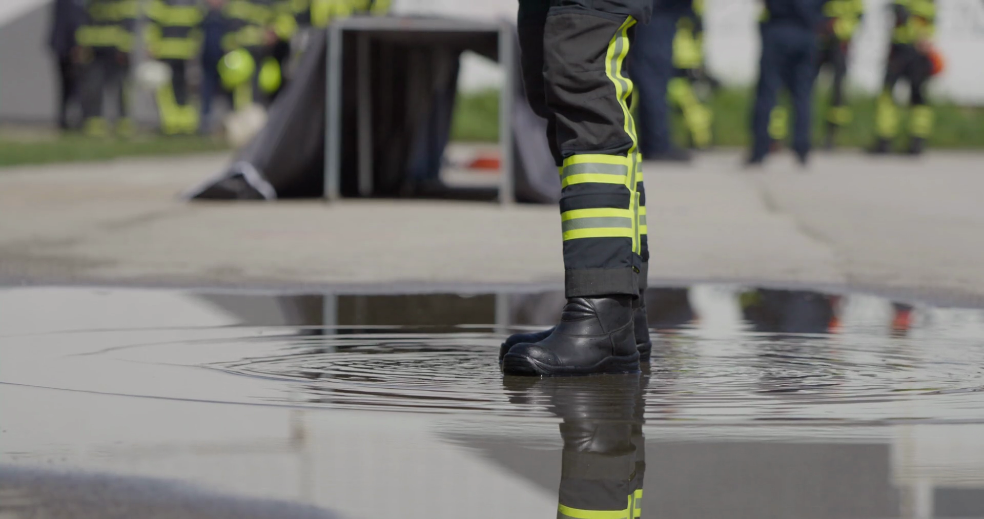 A Professional Firefighter Is Seen Stock Footage SBV-348653974 ...