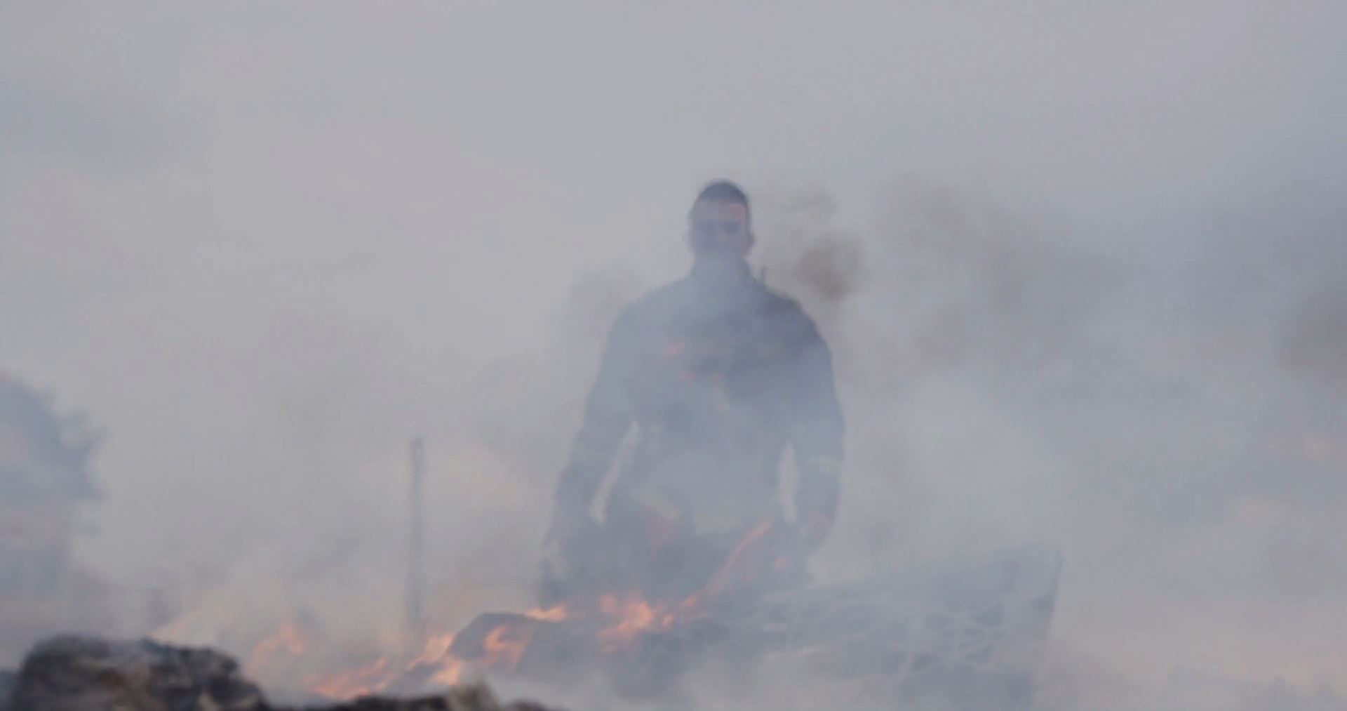 Portrait Of Heroic Fireman In Protective Stock Footage SBV-348599849 ...
