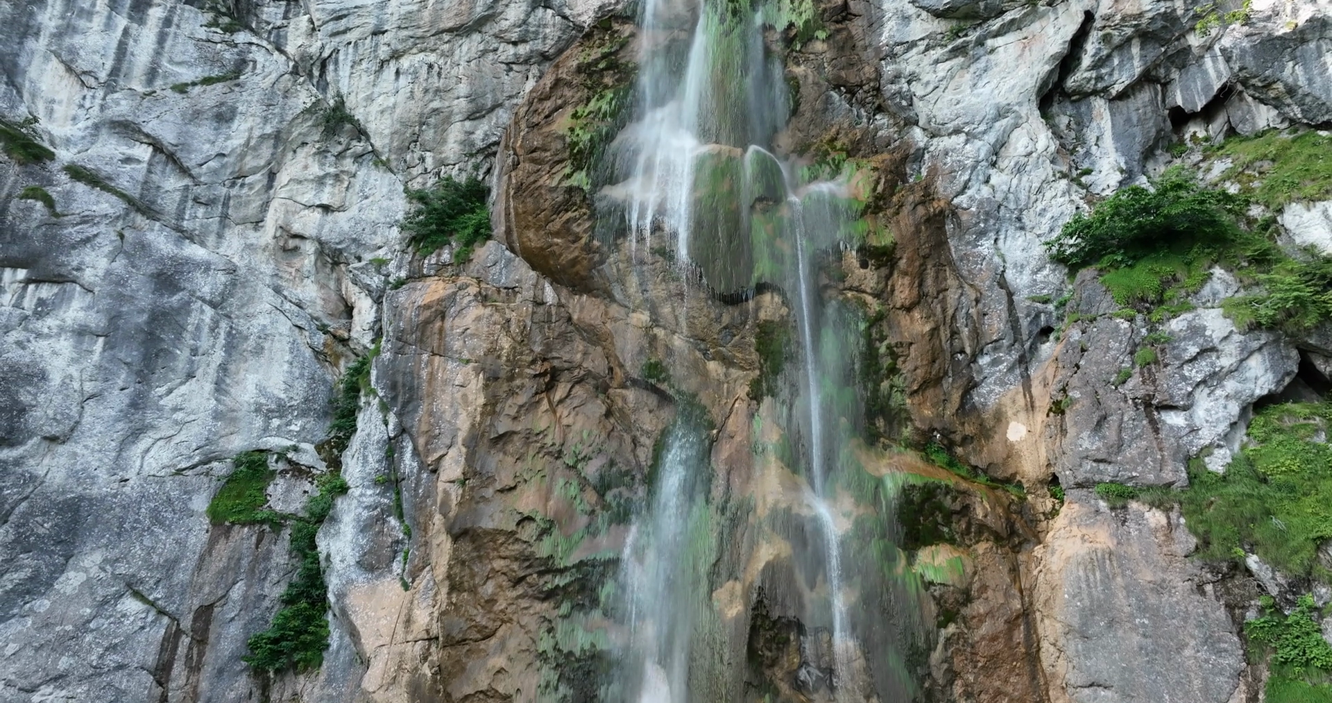 Beautiful Waterfall In Green Forest Top View Stock Footage SBV ...