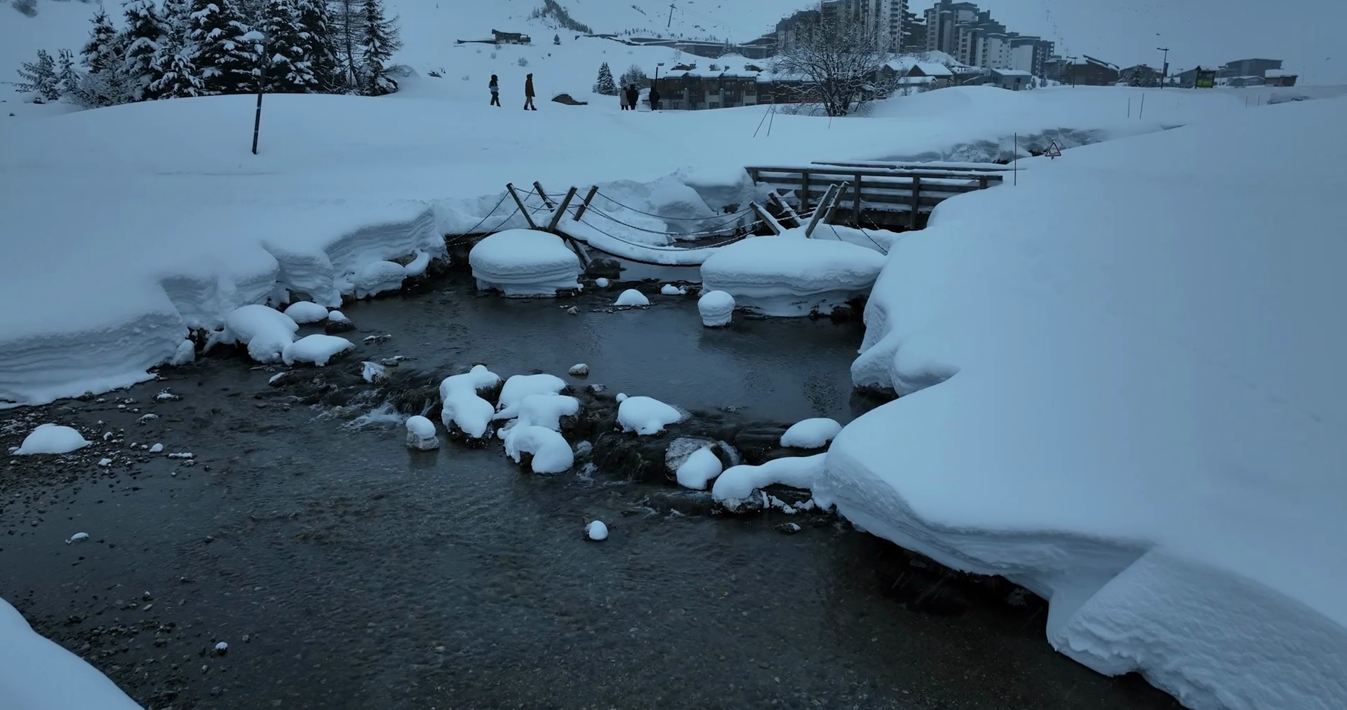 Blizzard Over French Alps Mountains Aerial Stock Footage SBV-348804317 ...