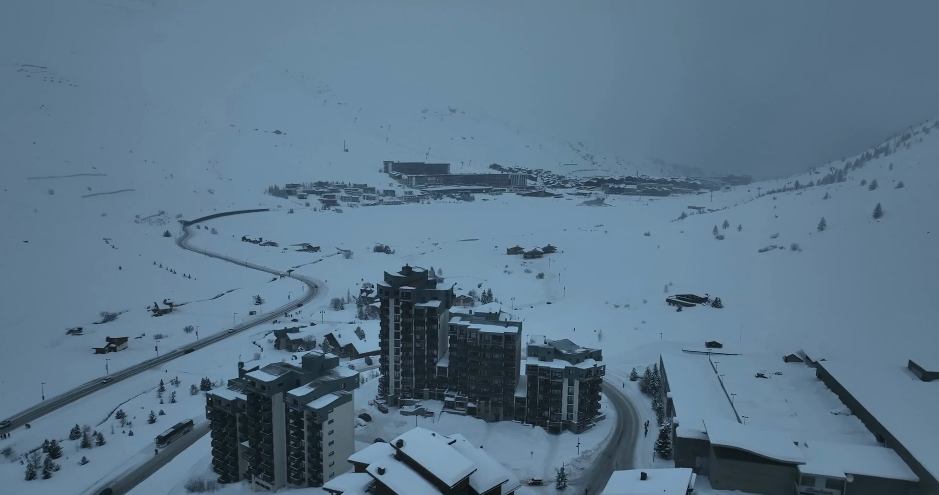 Blizzard Over French Alps Mountains Aerial Stock Footage SBV-348804505 ...