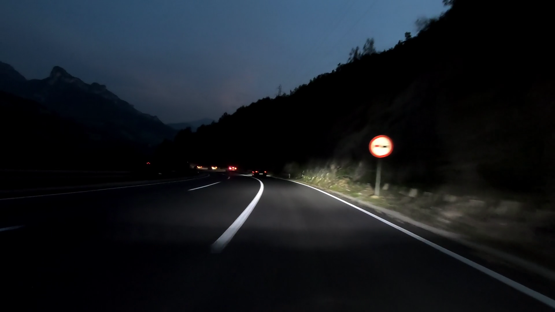 Driving Car On Countryside Road At Night Stock Footage SBV-348812186 ...
