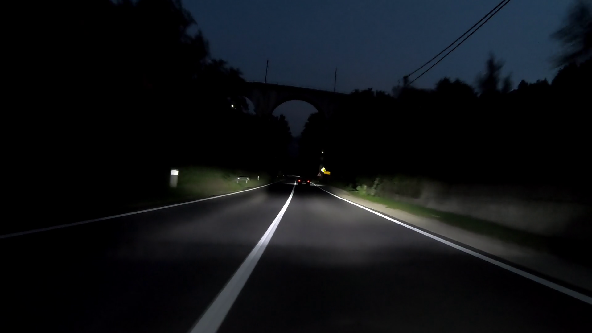 Driving Car On Countryside Road At Night Stock Footage SBV-348810018 ...
