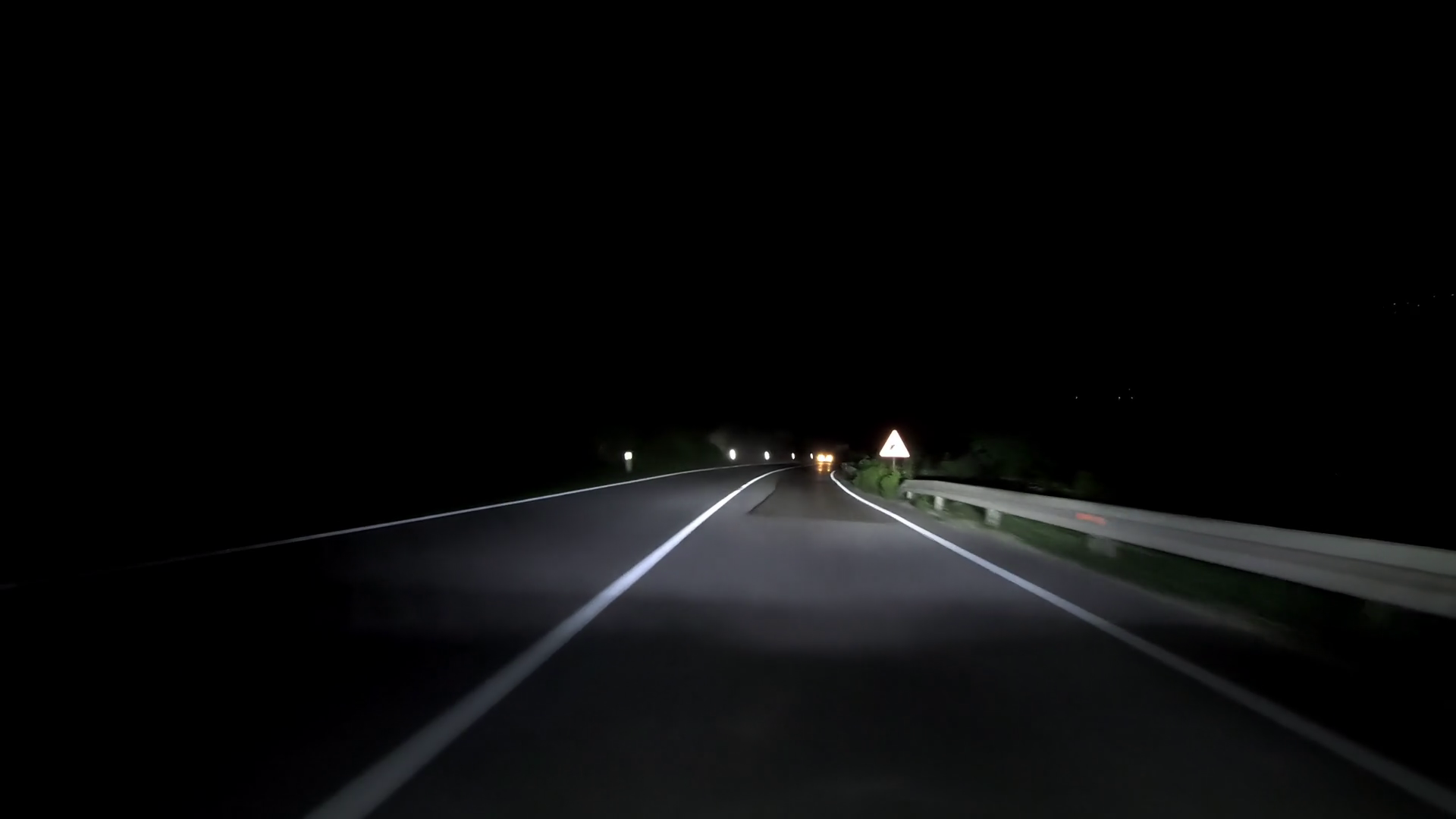 Driving Car On Countryside Road At Night Stock Footage SBV-348809902 ...