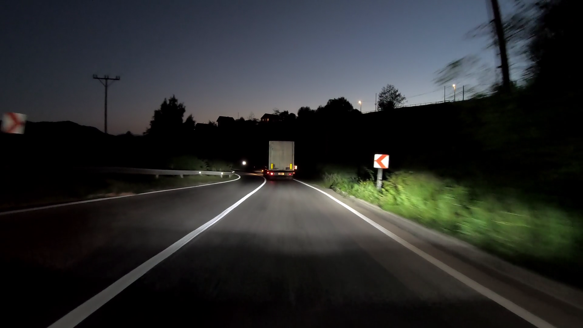 Driving Car On Countryside Road At Night Stock Footage SBV-348810033 ...