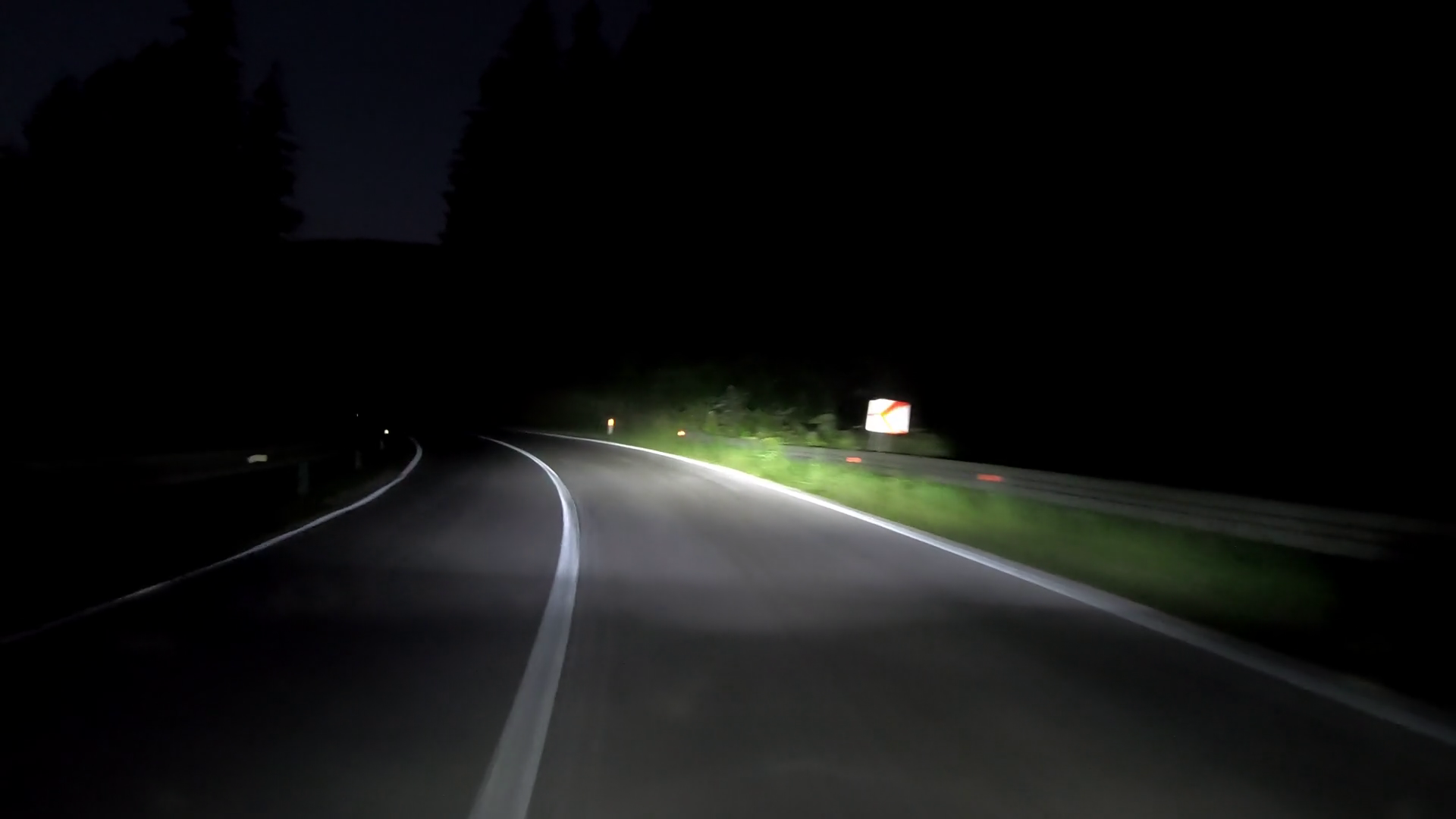 Driving Car On Countryside Road At Night Stock Footage SBV-348811162 ...