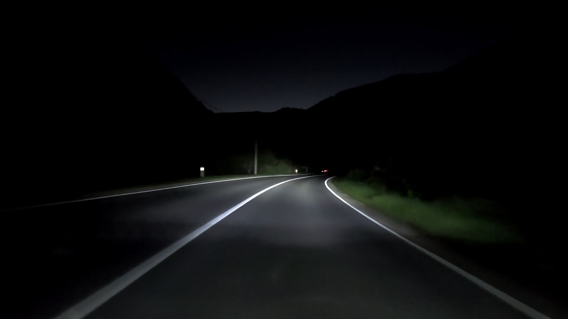 Driving Car On Countryside Road At Night Stock Footage SBV-348811037 ...