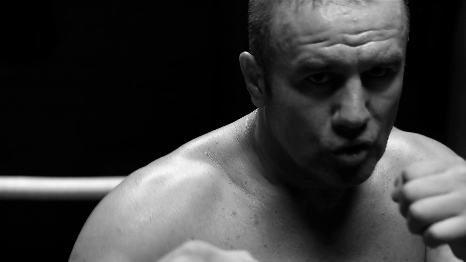 Boxer Trains In Dark Preparing Next Fight Stock Footage SBV-318429558 ...