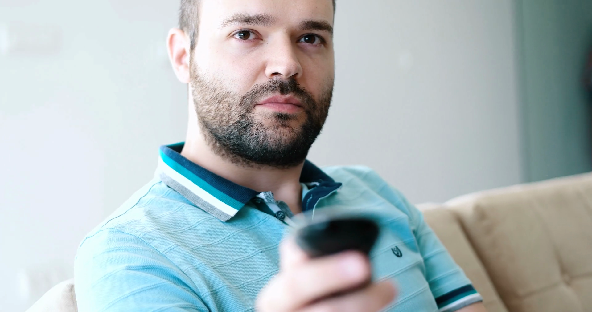 Happy Man Watching Television Stock Footage SBV-318429088 - Storyblocks