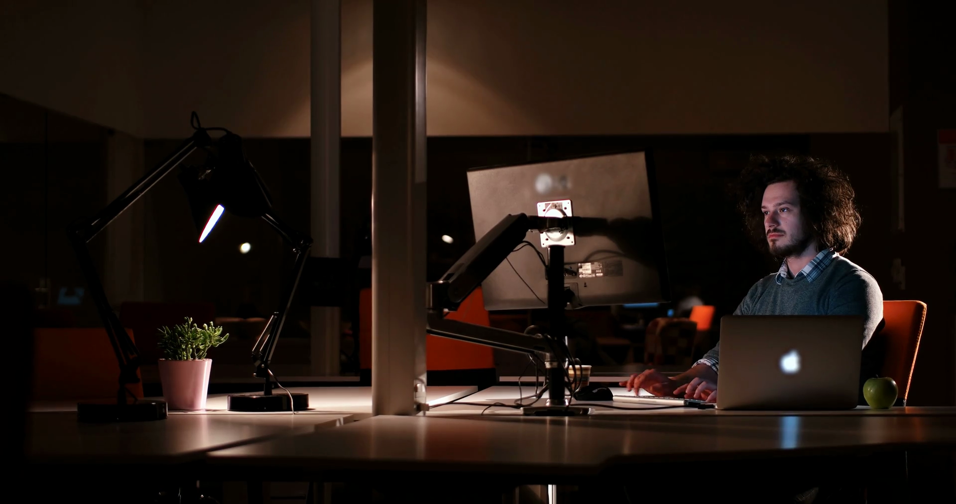 Late At Night Businessman Works On Computer Stock Footage SBV-318362881 ...