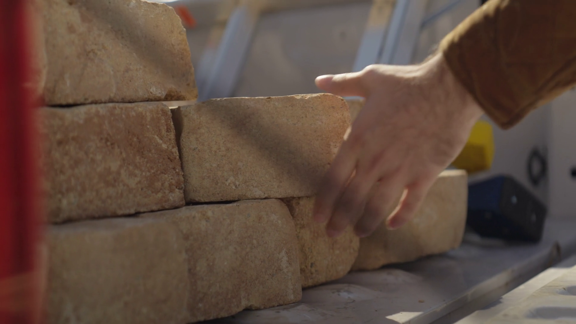 Man Unloading Bricks From Pickup Truck Stock Footage SBV-352090245 ...