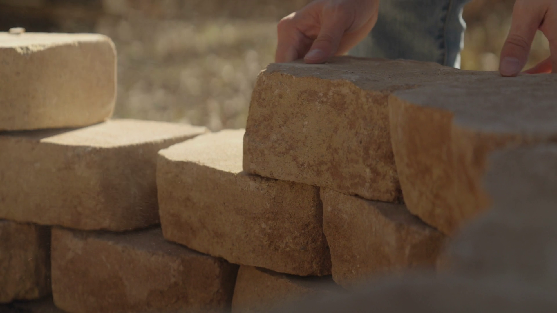 Man Unloading Bricks From Pickup Truck Stock Footage SBV-352090265 ...