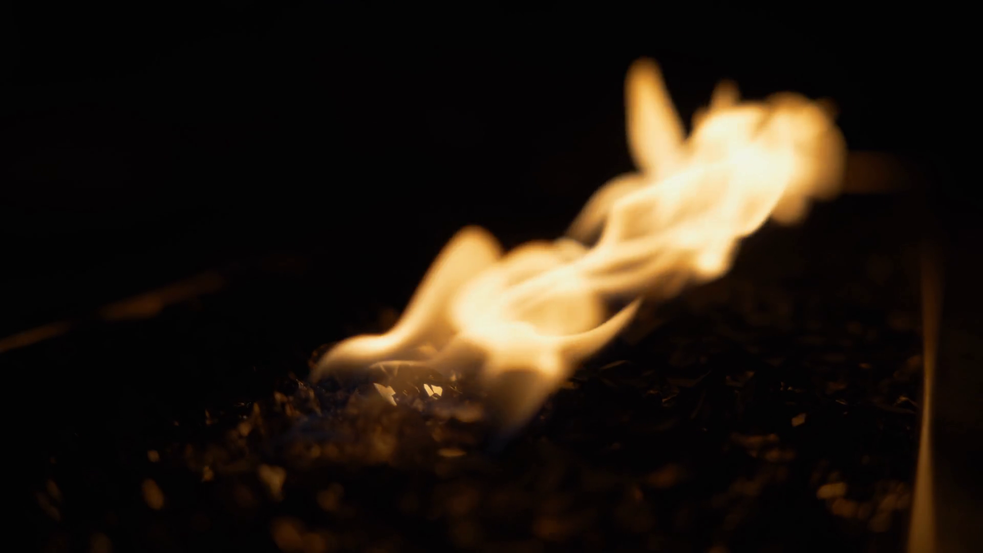 Fire Burning In Outdoor Gas Fireplace At Stock Footage SBV-348549904 ...