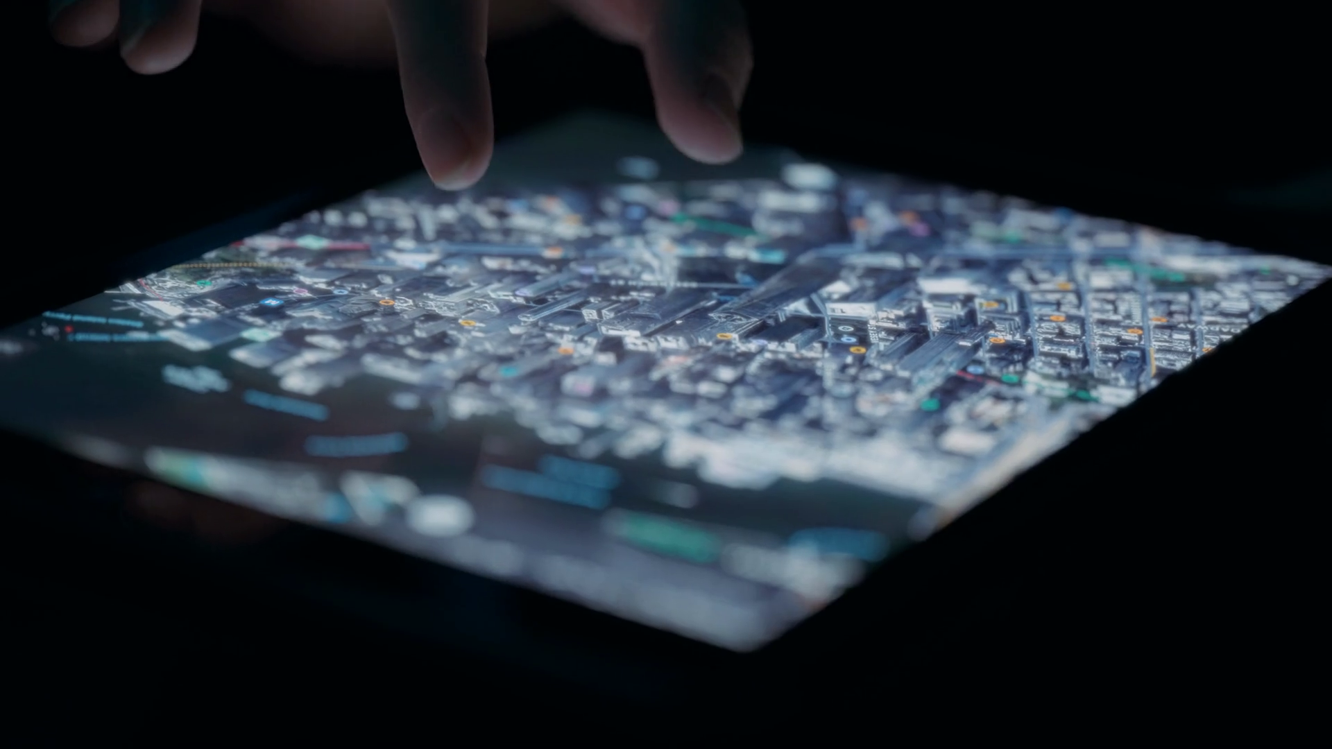 Person Exploring 3d Map Of City On Tablet Stock Footage SBV-348819928 ...