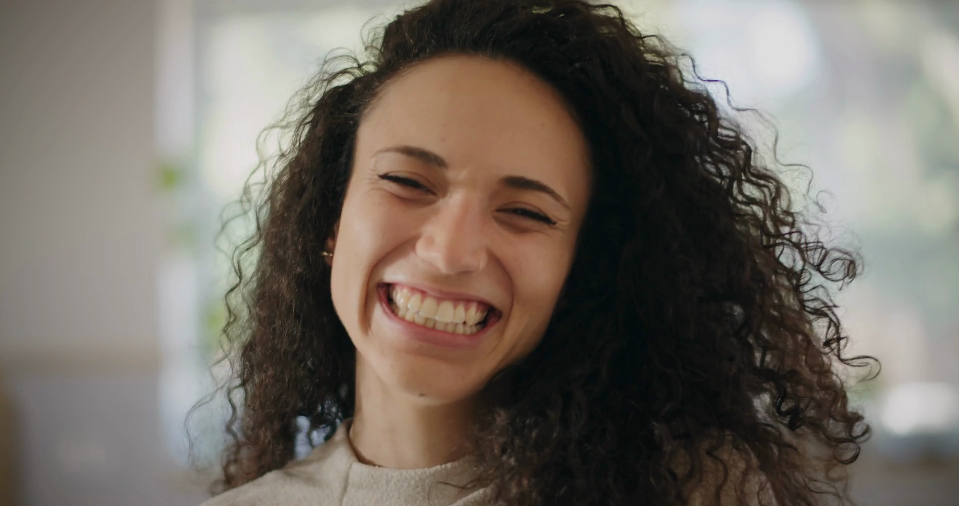 Happy Young Woman Laughing To Camera Stock Footage SBV-346534066 ...