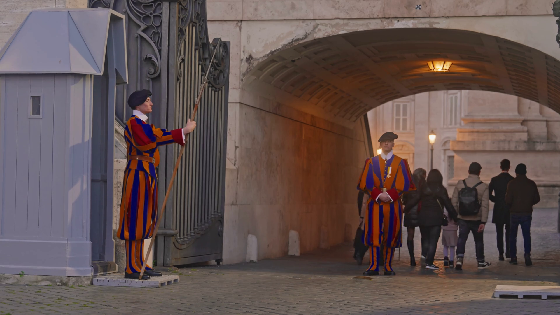 Swiss Guards In Traditional Renaissance Stock Footage SBV-352560474 ...