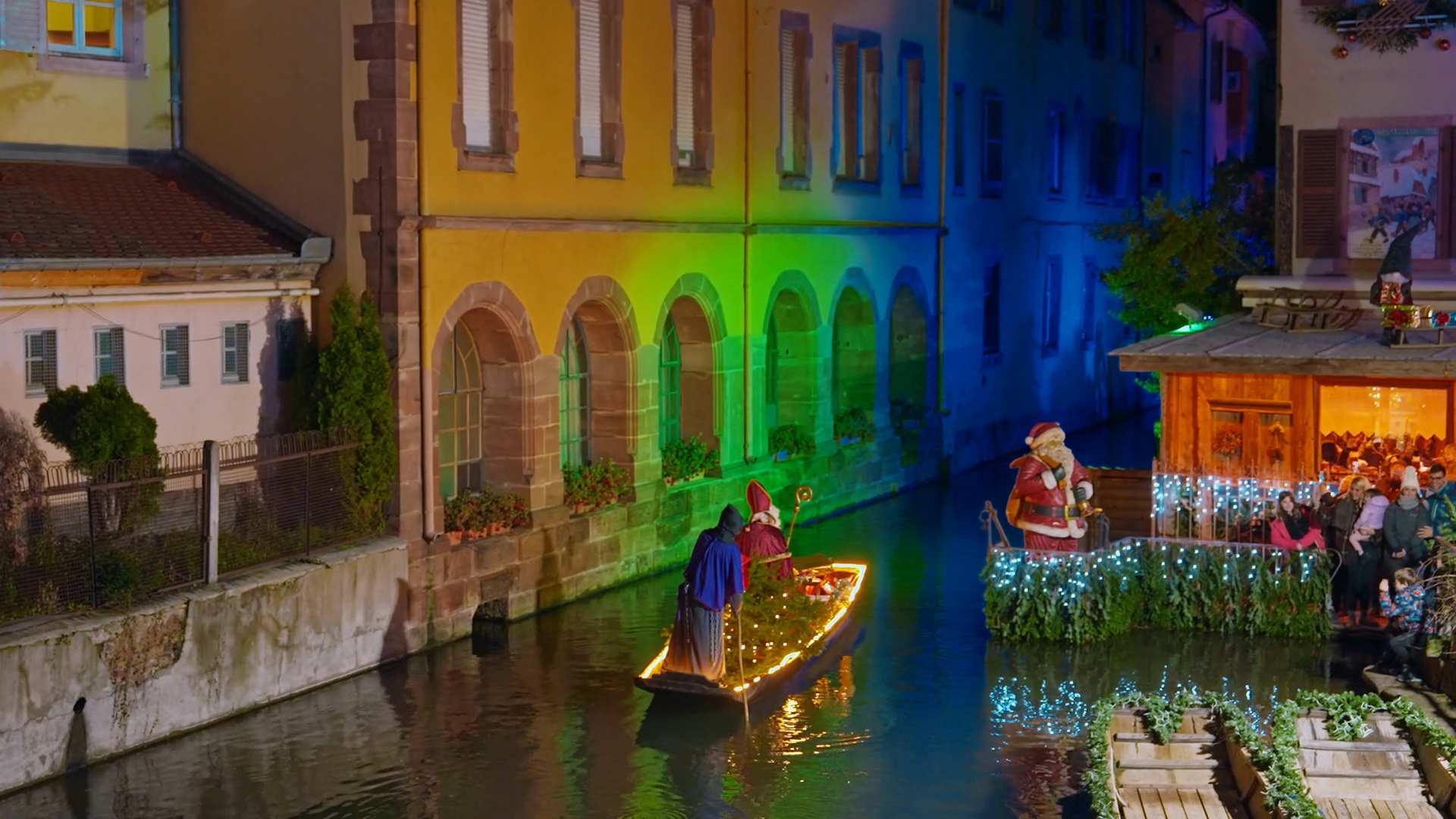 Colmar France - 3 12 2025: Christmas Boat Stock Footage SBV-353417565 ...