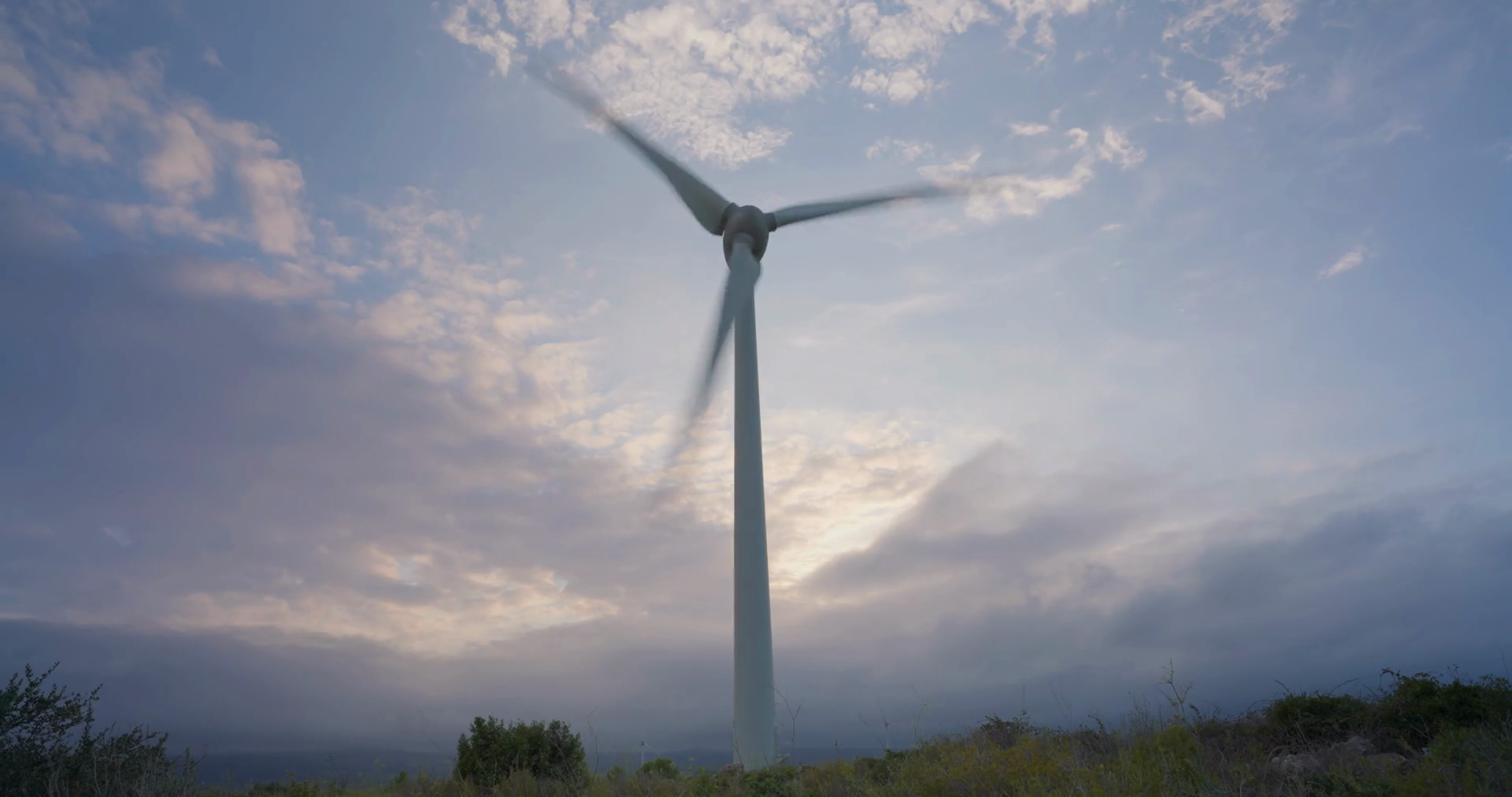 Wind Turbine Turning In Sunset Sky Stock Footage SBV-348600342 ...