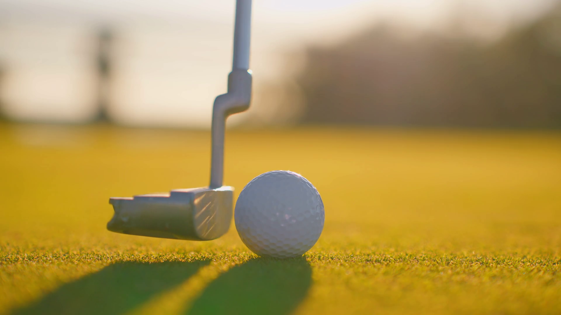 Golf Game Golfer Hits Ball In Sunlight Stock Footage SBV-348795520 ...