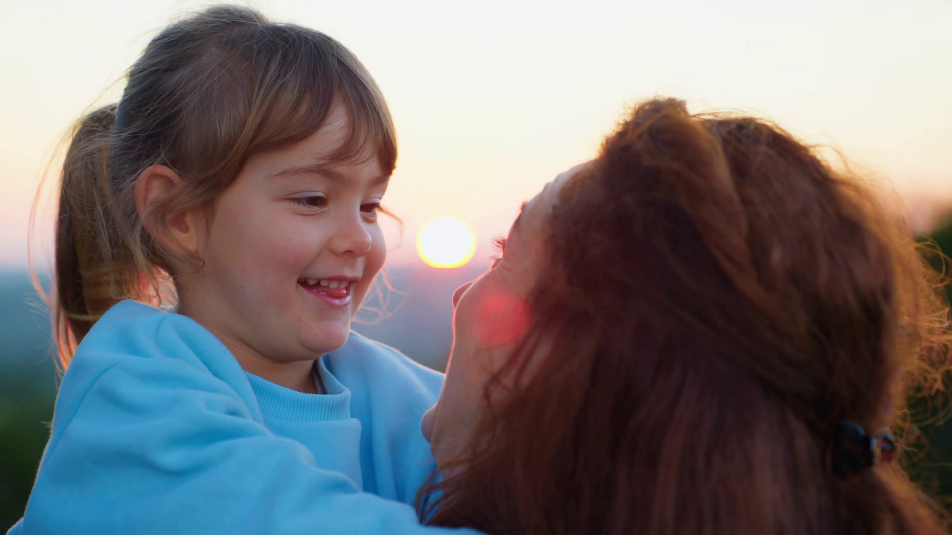 Happy Affectionate Adopted Little Kid Girl Stock Footage SBV-348754404 ...