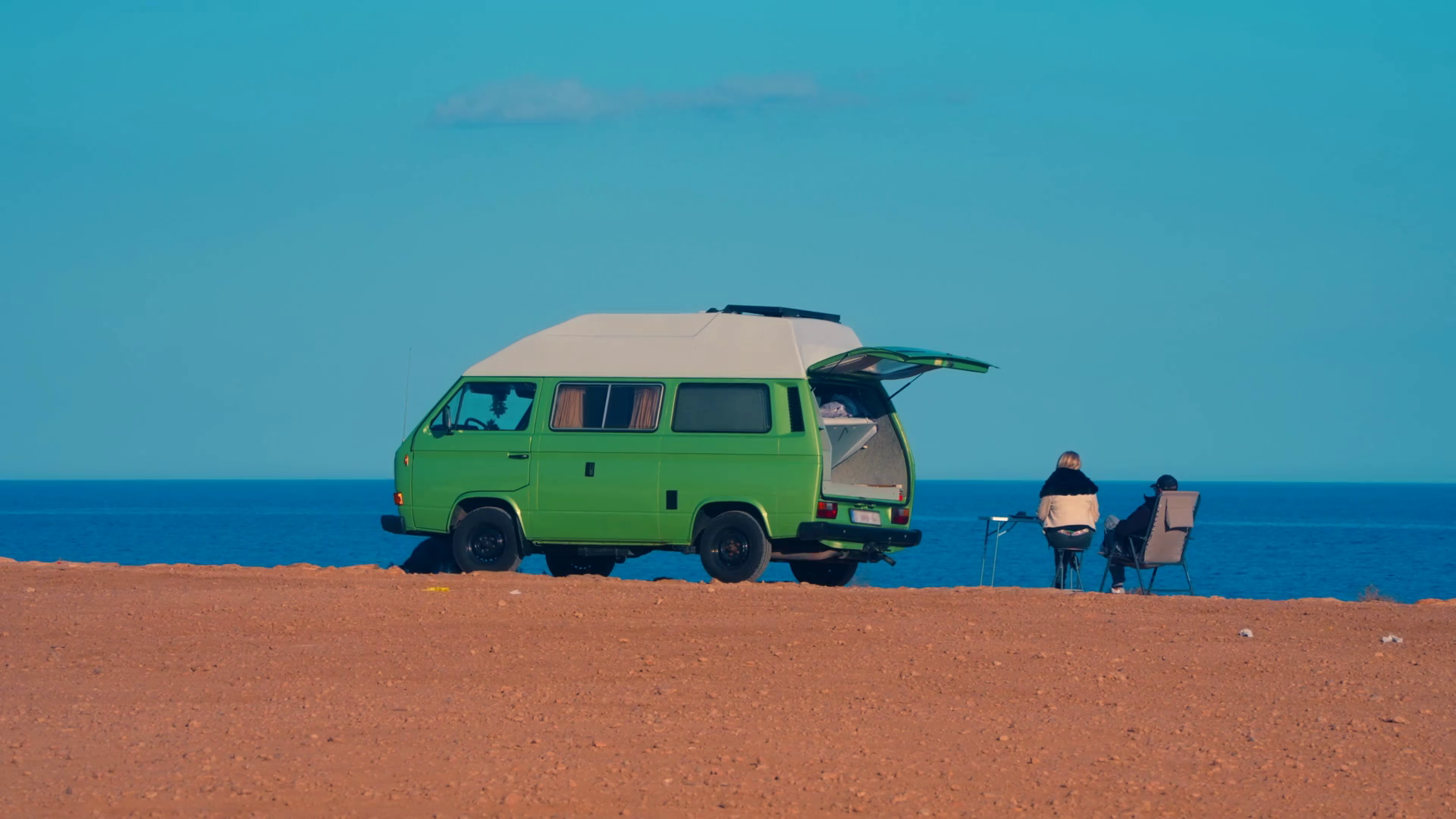 Motorhome Trailer Caravan Road Trip Stock Footage SBV-348804557 ...