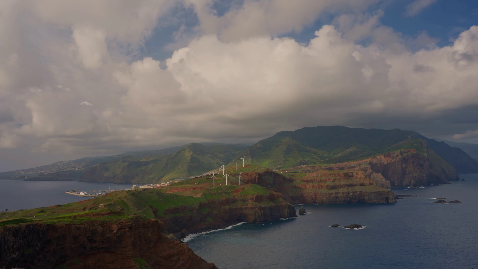 Windmills Near Canical Madeira Portugal Wind Stock Footage SBV ...