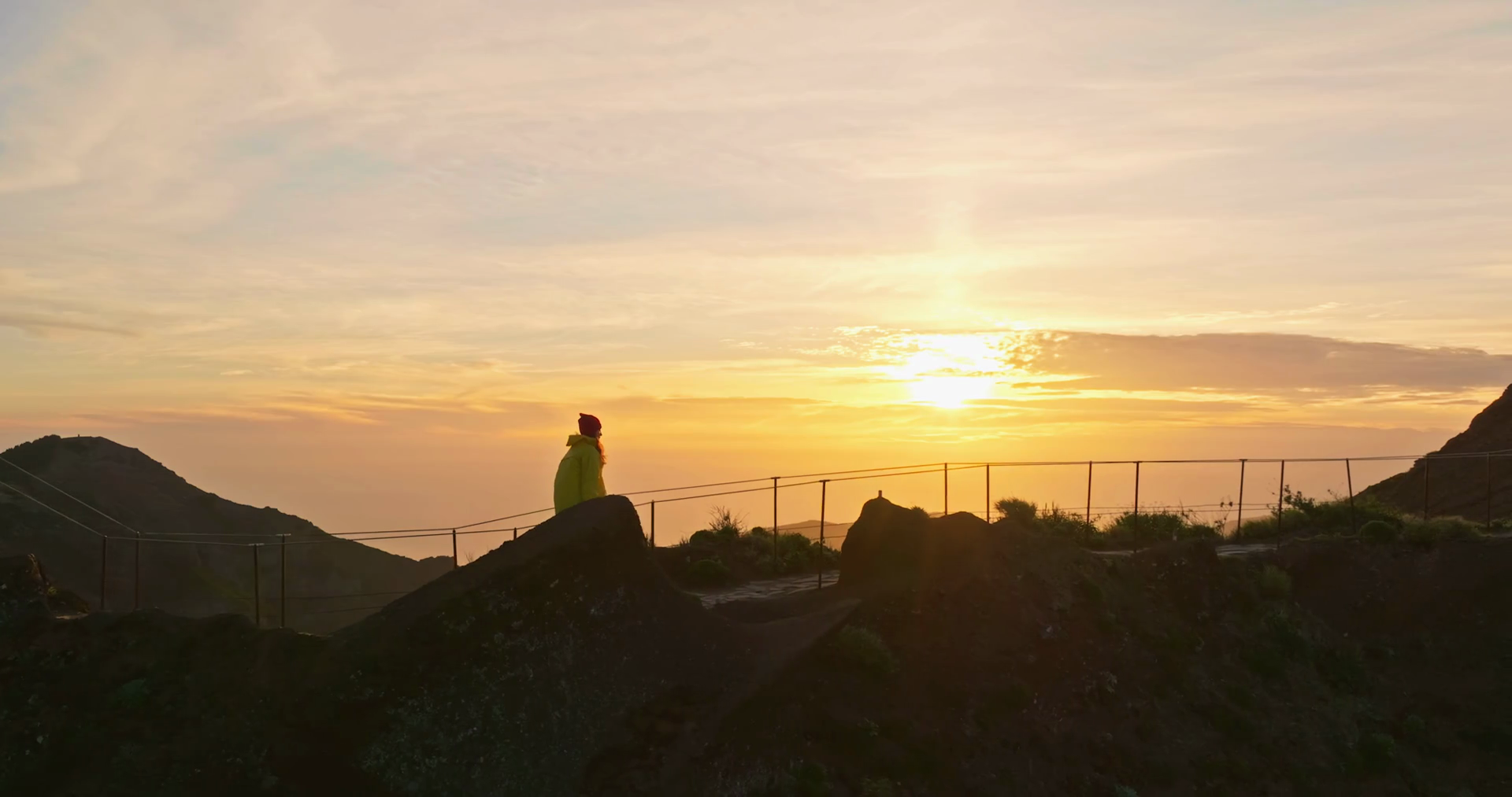 A Traveler In Yellow Jacket Hat Backpack Stock Footage SBV-348844370 ...