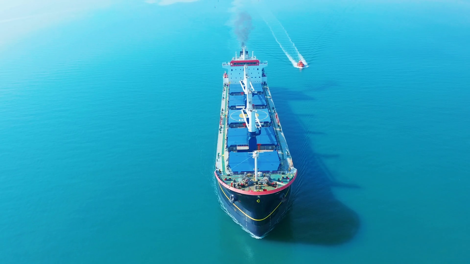 Aerial View: Flying Over Massive Ship Filled Stock Footage SBV ...