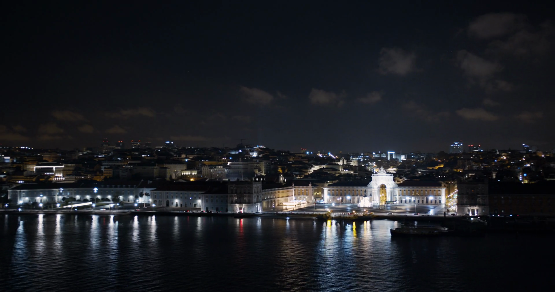 Aerial View Lisbon Portugal At Night City Stock Footage SBV-337878594 ...