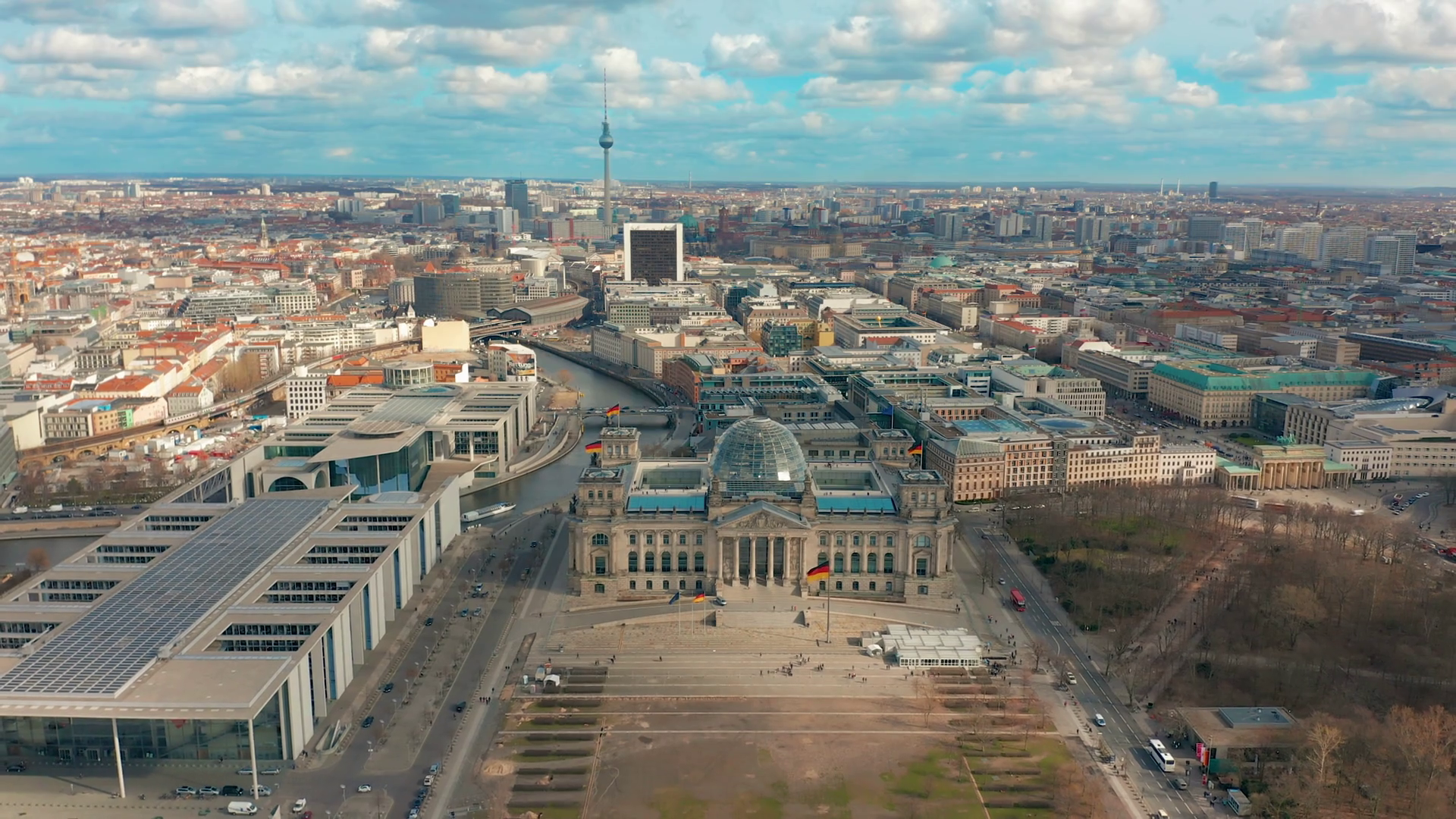 Aerial view. of Reichstag in Berlin 4K Stock Video Footage - Storyblocks
