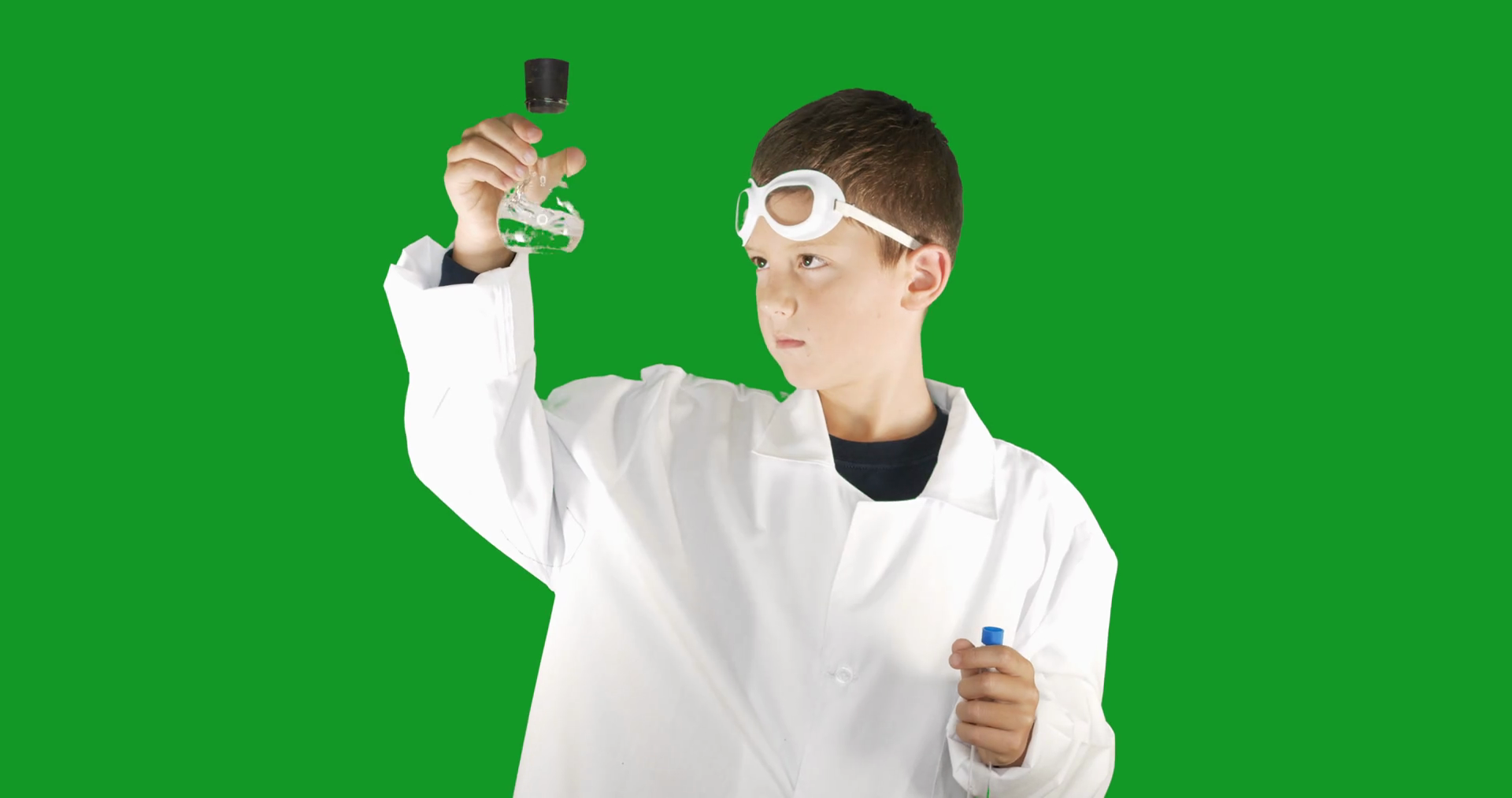 Boy Scientist Wearing White Lab Coat Stock Footage SBV-337862394 ...