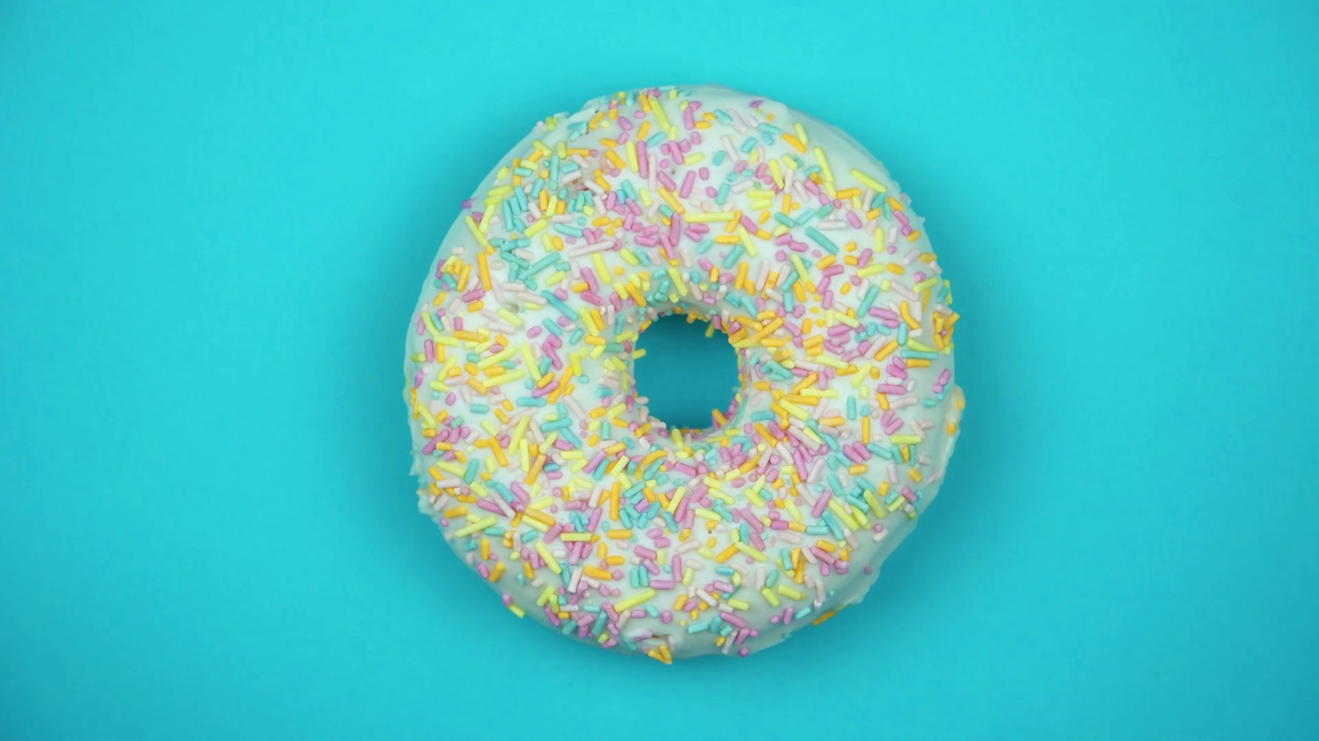 Delicious Sweet Donut Rotating On Plate Top Stock Footage SBV-319831339 ...