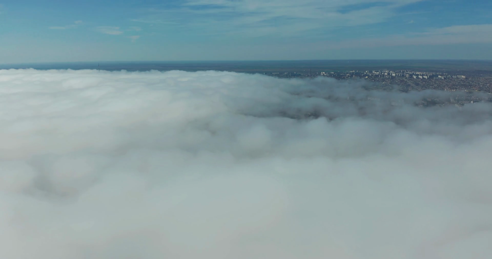 Flying in the clouds flying in the clouds. The clouds are moving on ...