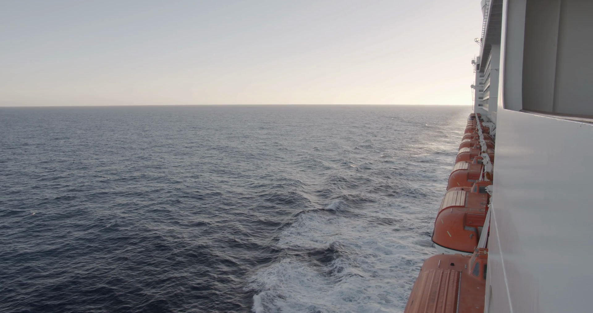 Lifeboat On Cruise Ship On Sea View From Stock Footage SBV-337882924 ...