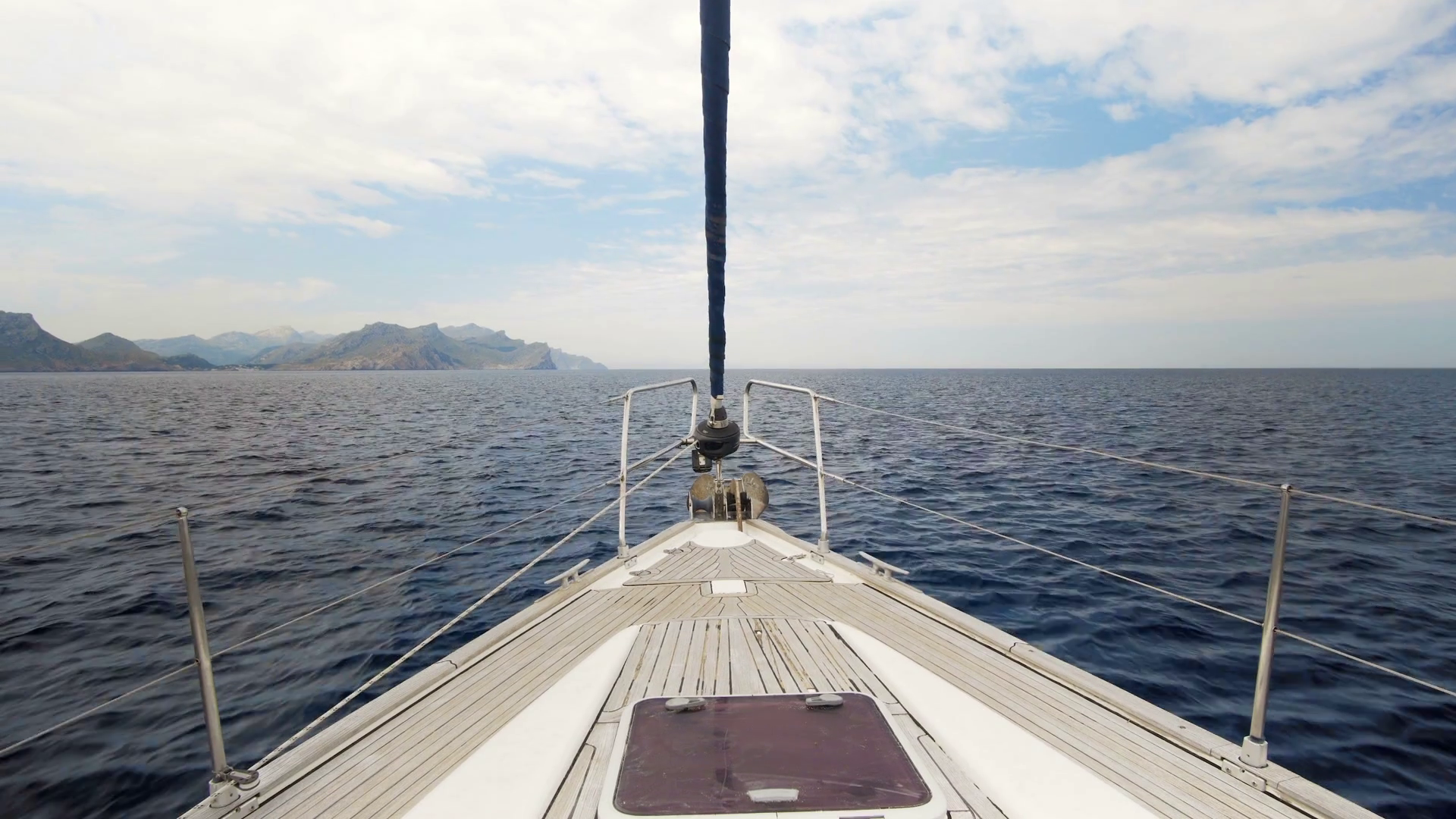 View On Yacht Bow Floating On Sea Stock Footage SBV-325831765 - Storyblocks