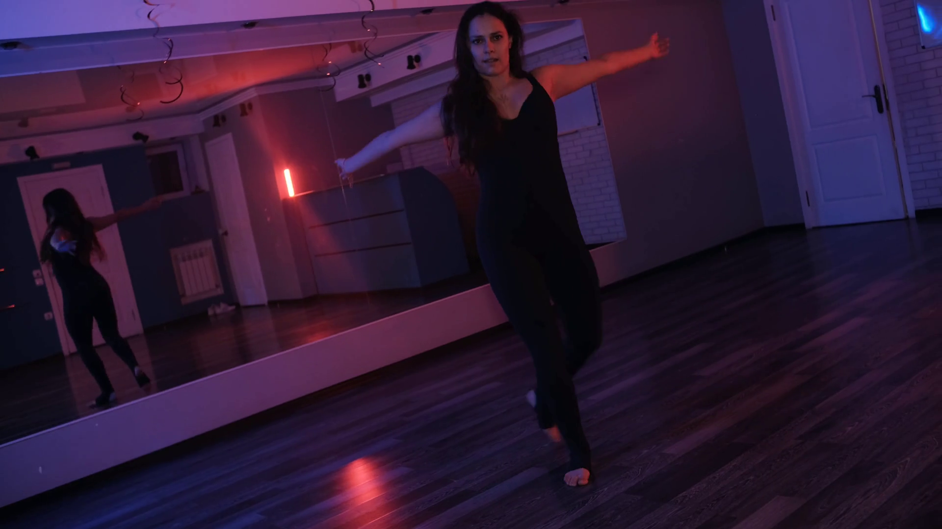 Attractive Talented Woman Dancing Modern On Stock Footage SBV-348890862 ...