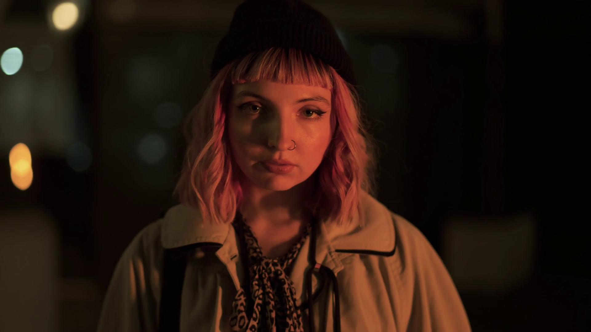 Close Up Portrait Of Pink Haired Young Woman Stock Footage SBV ...