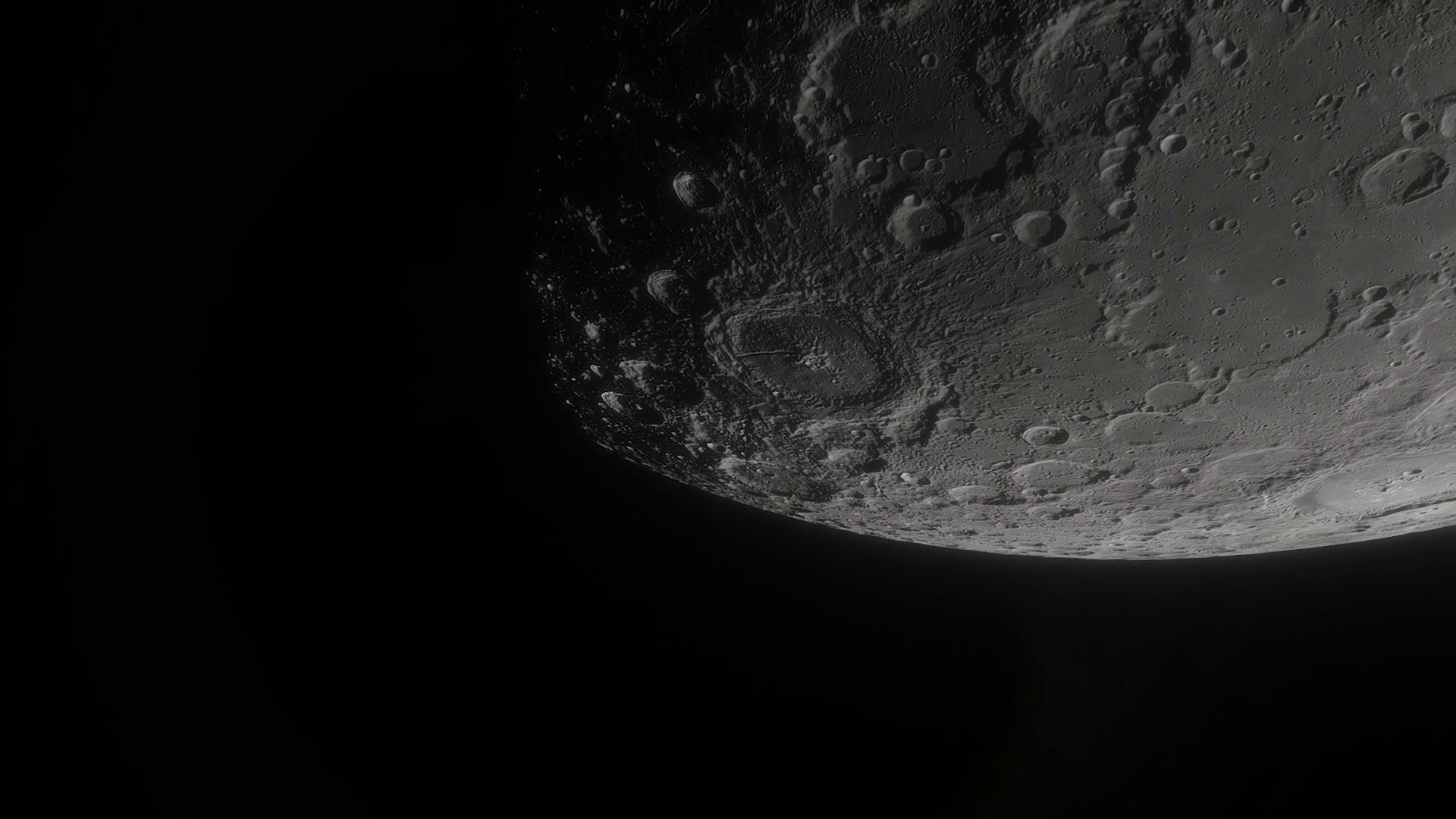 Moon In Deep Space Spaceship Flies Near Moon Stock Motion Graphics SBV ...