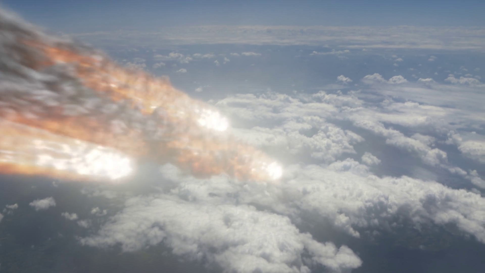 Meteor (asteroid) Fragments Burning In Stock Footage SBV-352675651 ...