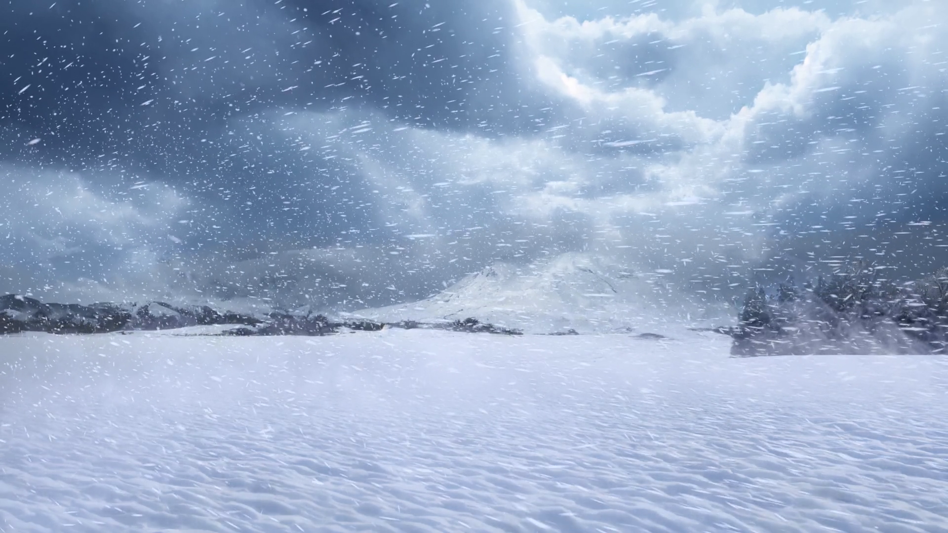 Beautiful Winter Landscape During Snow Storm Stock Motion Graphics SBV ...