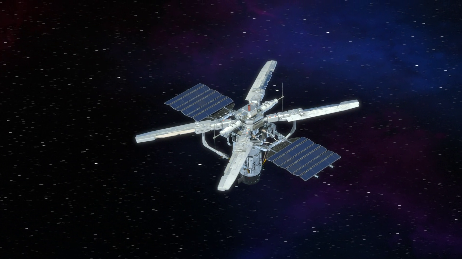 Sci-fi Spy Satellite Flying In Space Stock Motion Graphics SBV ...