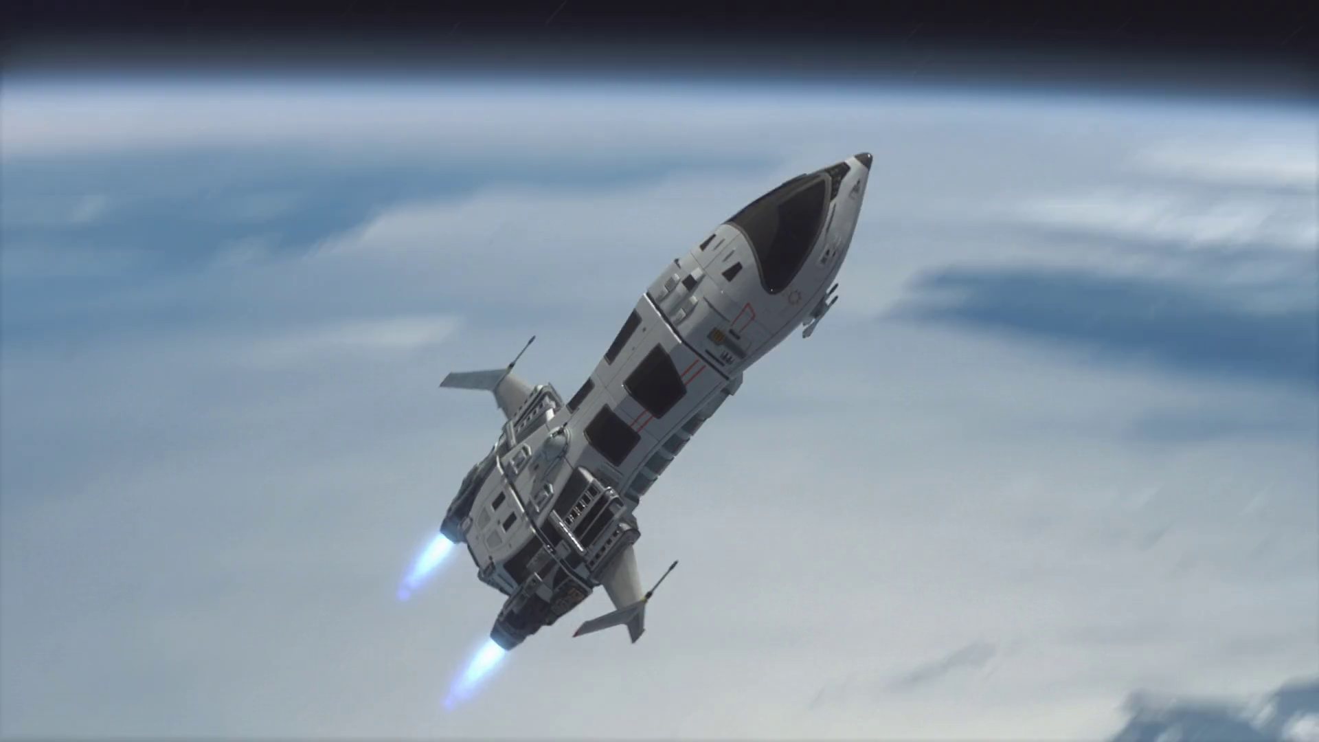 Futuristic Spaceship Leaving Planet 25 Fps Stock Motion Graphics SBV ...