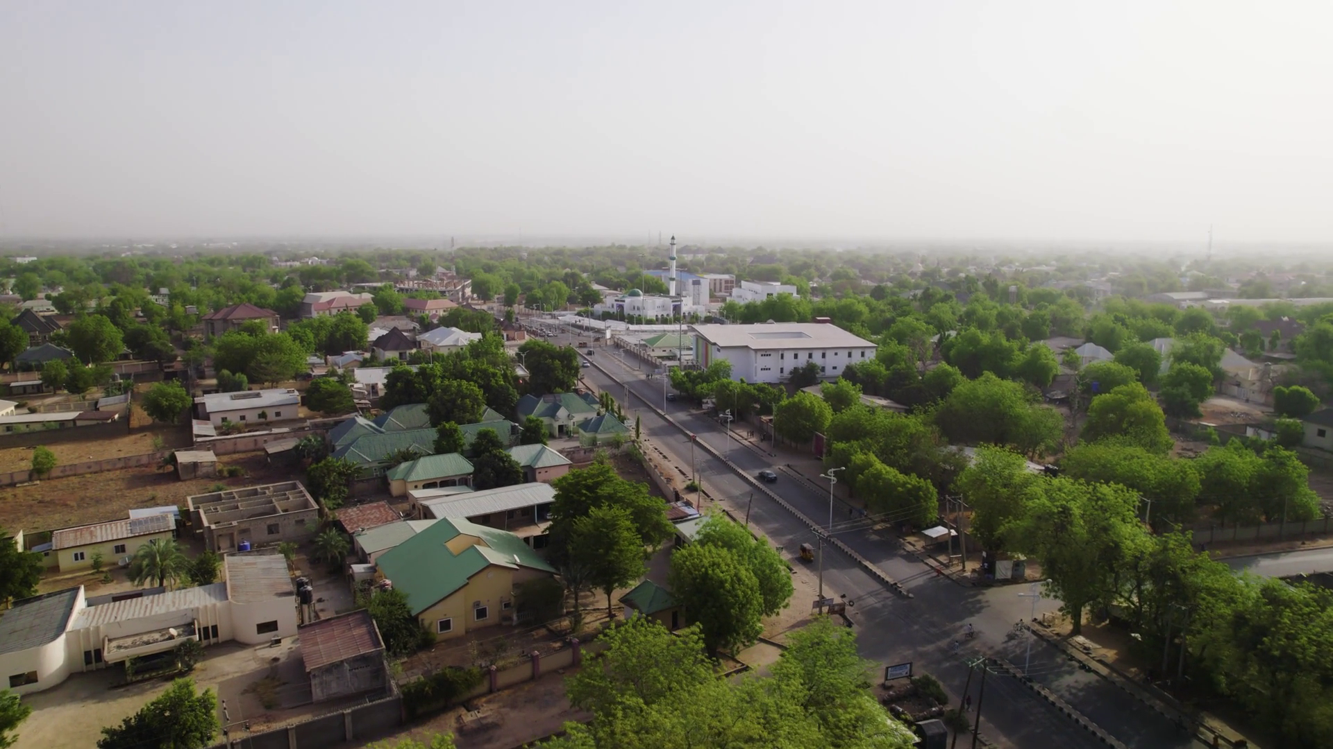 Aerial View Of Maiduguri City With Central Stock Footage SBV-352523734 ...